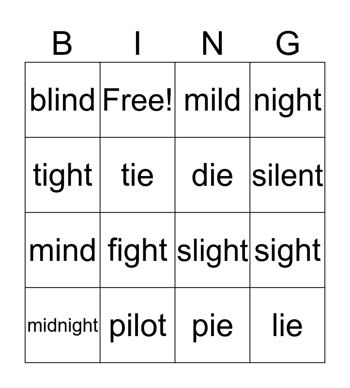 "Roberto Clemente" Spelling BINGO Bingo Card