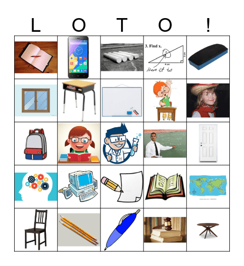 La sala de clase Bingo Card