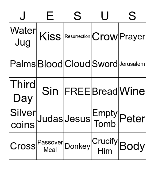 He Is Risen Bingo Card