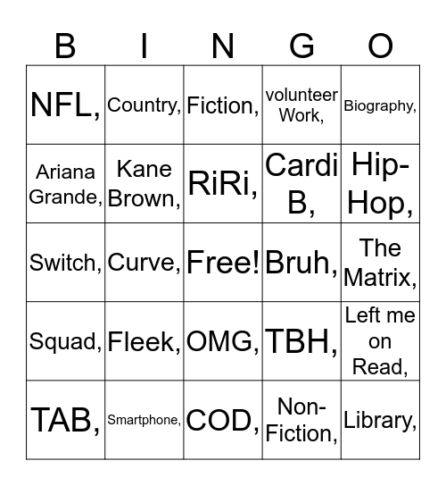 Random Bingo Card