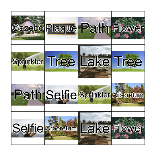 Arboretum Bingo Card