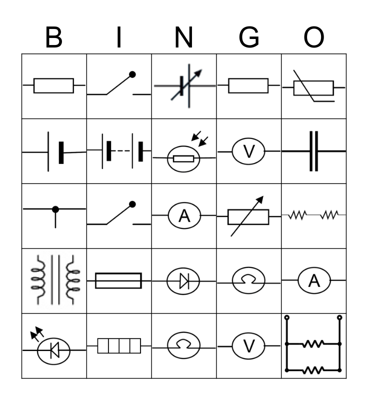 Electric Circuit Bingo! Bingo Card