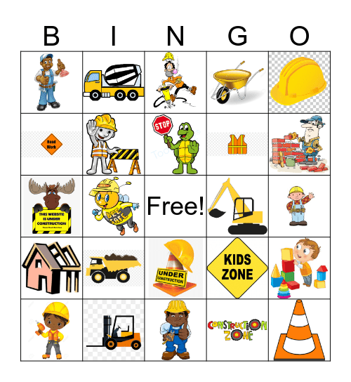 Construction Bingo Card