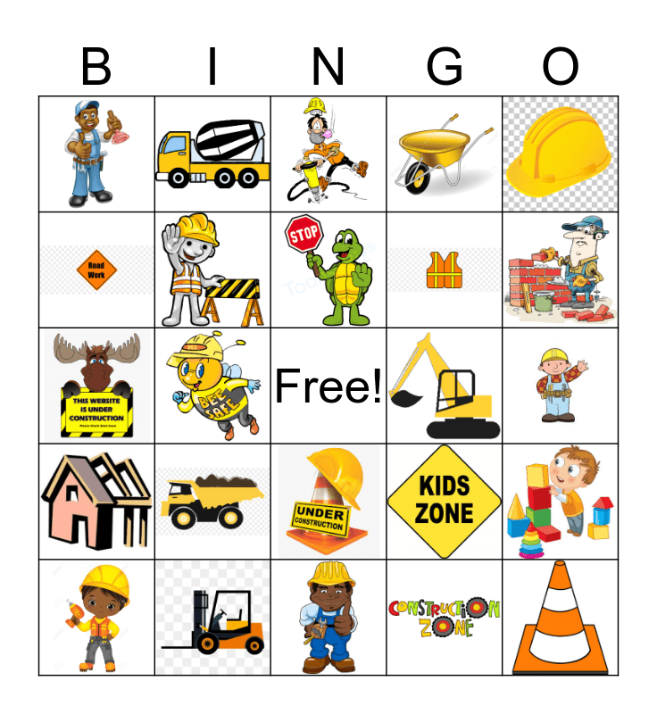 Construction Bingo Card