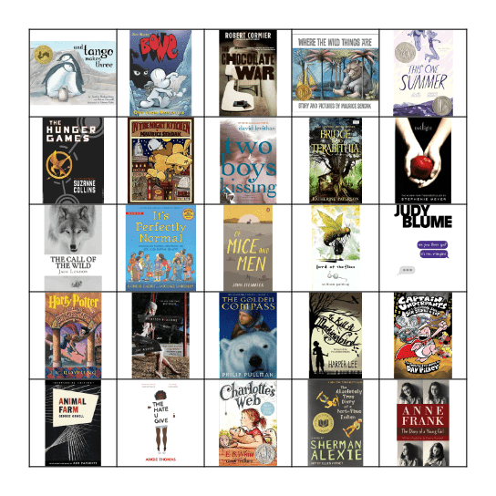 Banned Books BINGO! Bingo Card