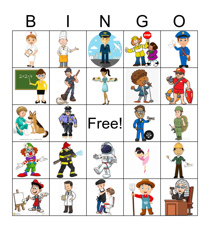 Jobs Bingo Card