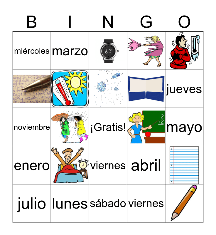 Para Empezar Bingo Card