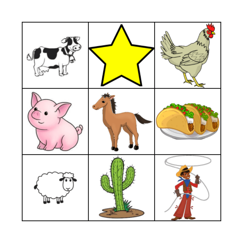 TEXAS BINGO Card