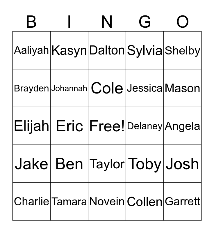 BIM I - BINGO - 5th Bingo Card