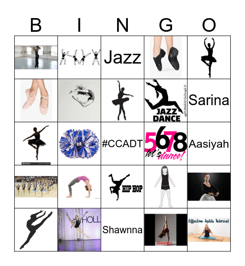 DANCE BINGO Card