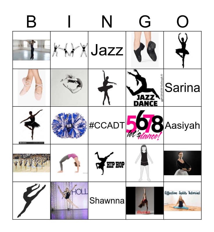 DANCE BINGO Card