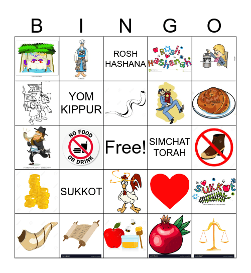 TISHREI BINGO Card