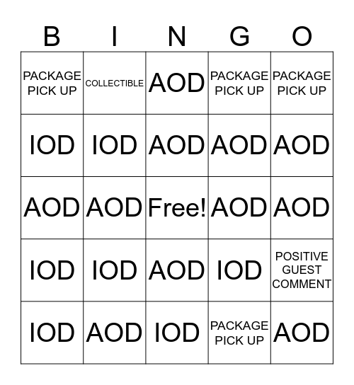 JURASSIC WORLD Bingo Card
