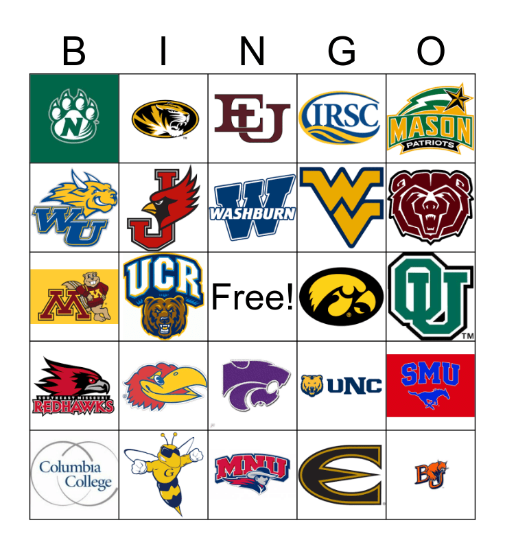 AVID College Bingo Card