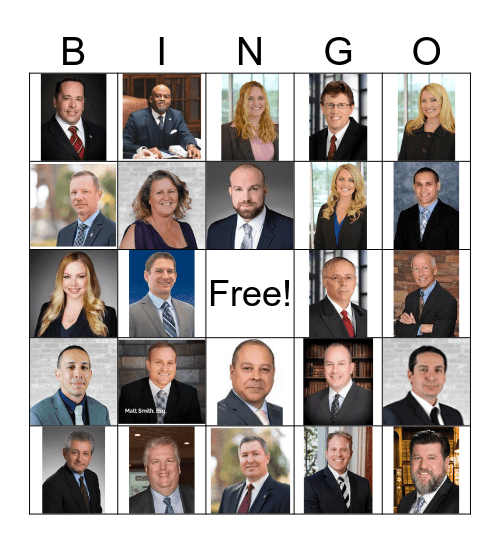 Attorney Bingo Card