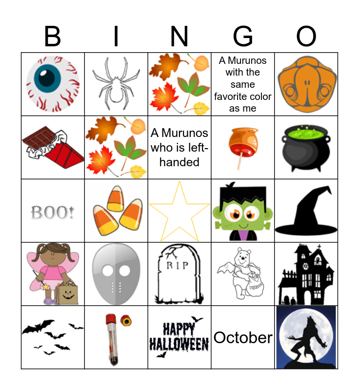 Halloween BINGO Card