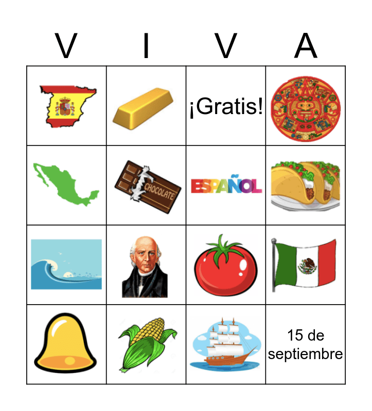 ¡Viva México! Bingo Card