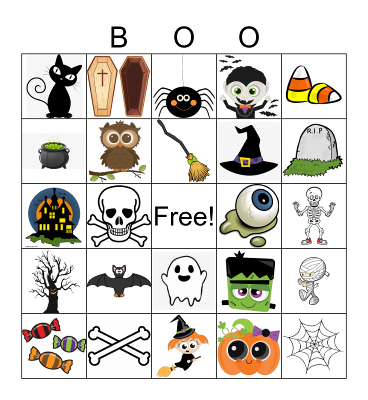 Halloween spooky fun Bingo Card
