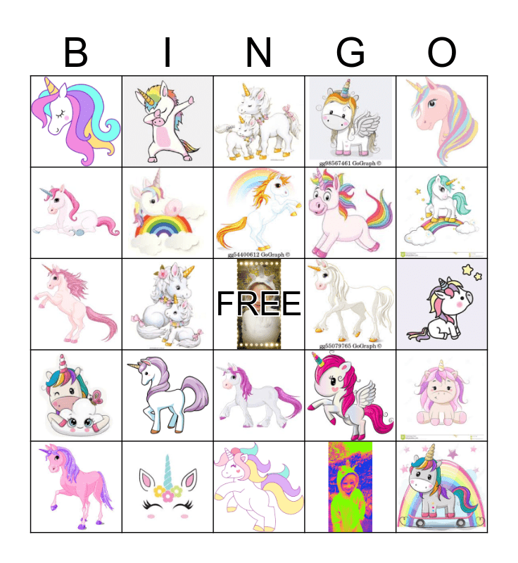 UNICORN Bingo Card