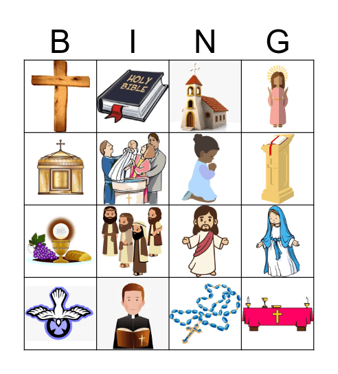 Holy Objects Bingo Card