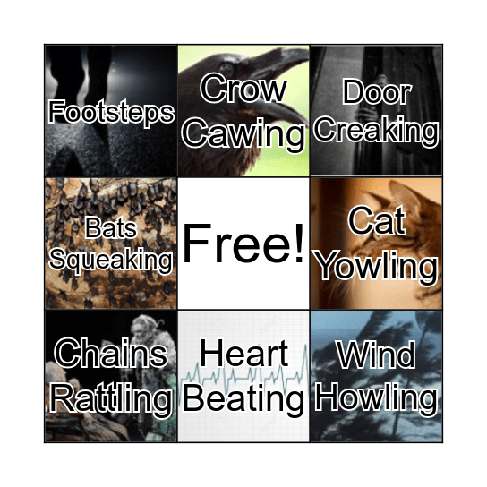 HALLOWEEN BINGO (SOUND EFFECTS) Bingo Card
