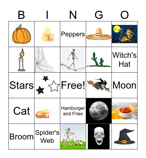 Dia de los Muertos Bingo Card