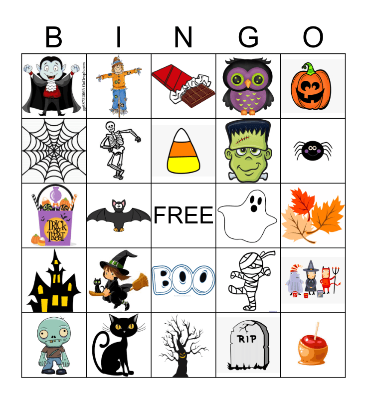 Halloween Bingo Card