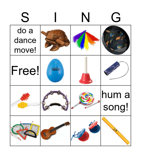 Music Bingo Card