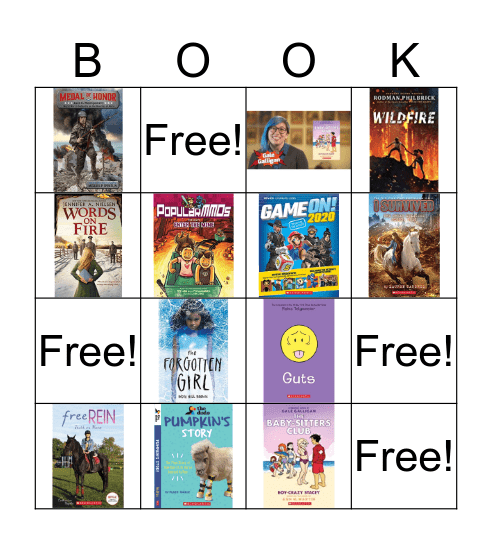 4-6 Fall Book Fair Bingo Card