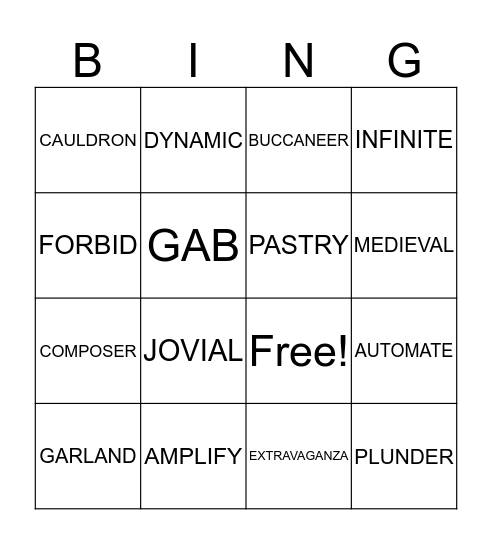 Doodle Bingo Card