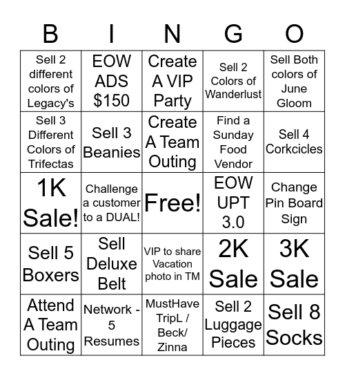 TM NOV CONTEST Bingo Card