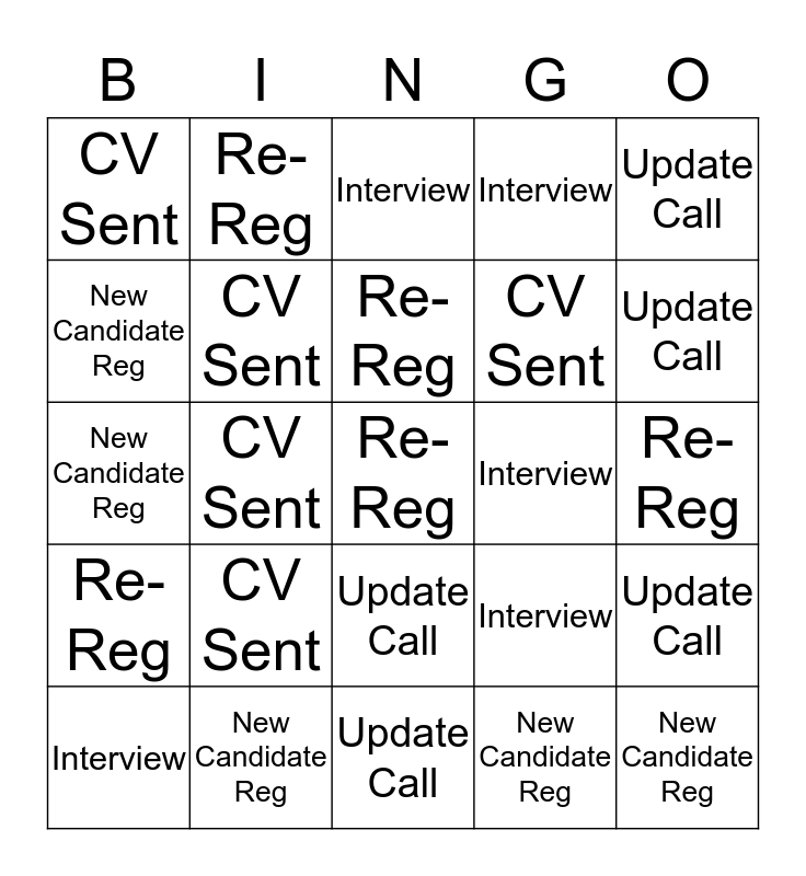 Bingo - Consultants Bingo Card