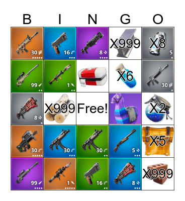 Fortnite Bingo Cards - Page 2