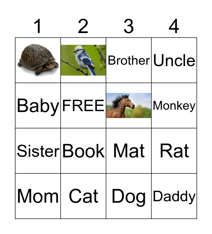 Words We Know! Bingo Card