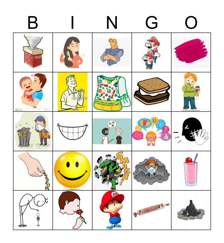 SM Words Bingo Card