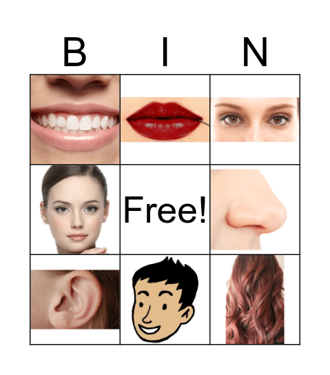 My face Bingo Card
