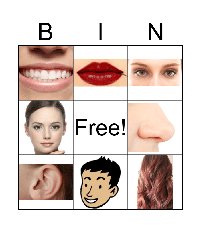 My face Bingo Card