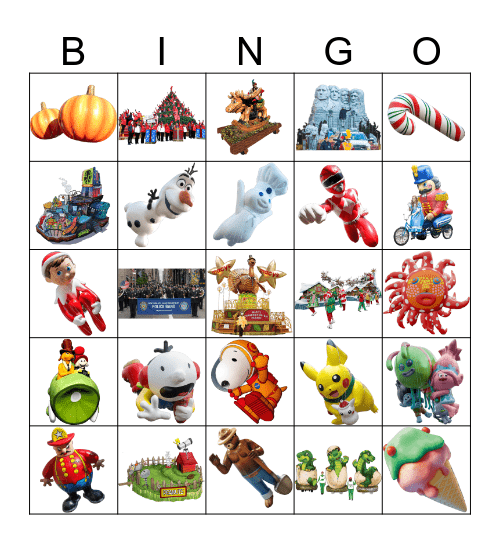 Macy's Thanksgiving Day Parade Bingo! Bingo Card