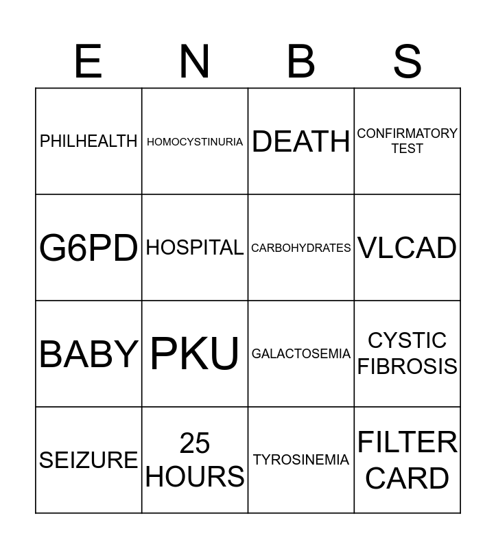 ENBS Bingo Card