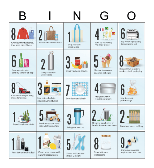 Sustainability Bingo! Bingo Card