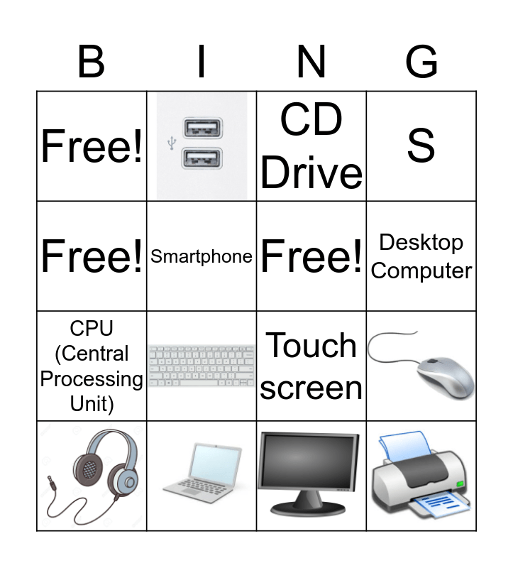 Computer Bingo Card