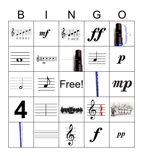 Classical Conversations Music Theory Review Bingo Card