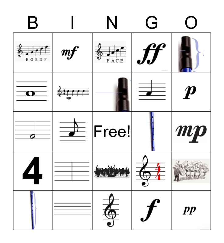 Classical Conversations Music Theory Review Bingo Card