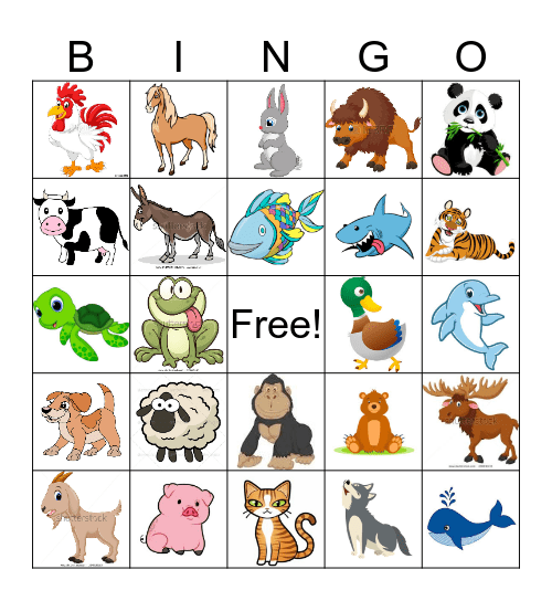 Farm Animal Bingo