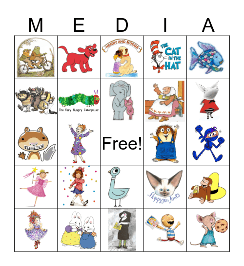 Book Character BINGO Card