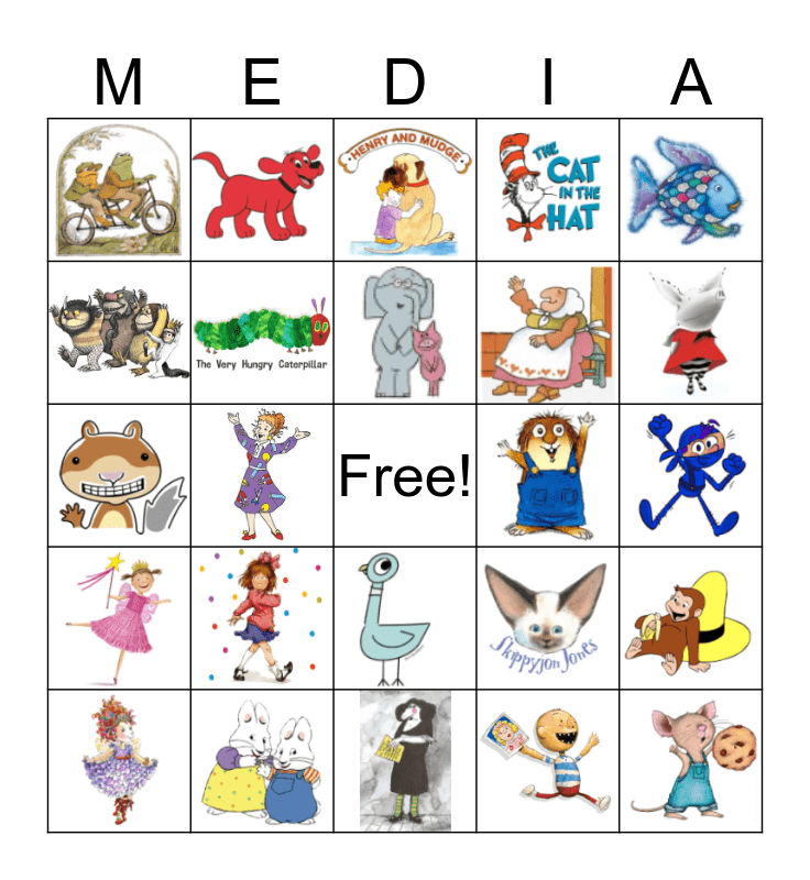 Book Character BINGO Card
