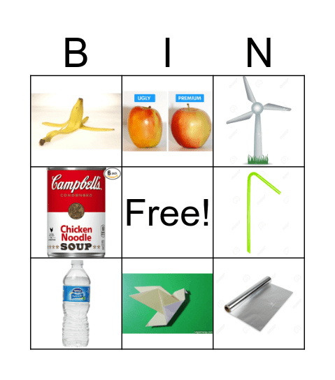 Recycling Bingo Card