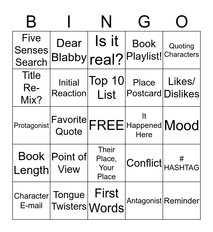 Survival Bingo Card