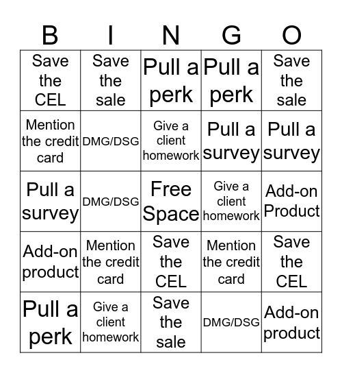 Skin Bingo Card