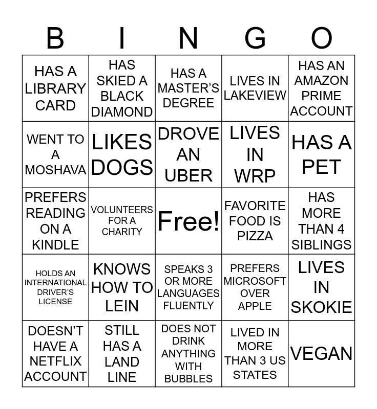 Bashert@OT Bingo Bingo Card